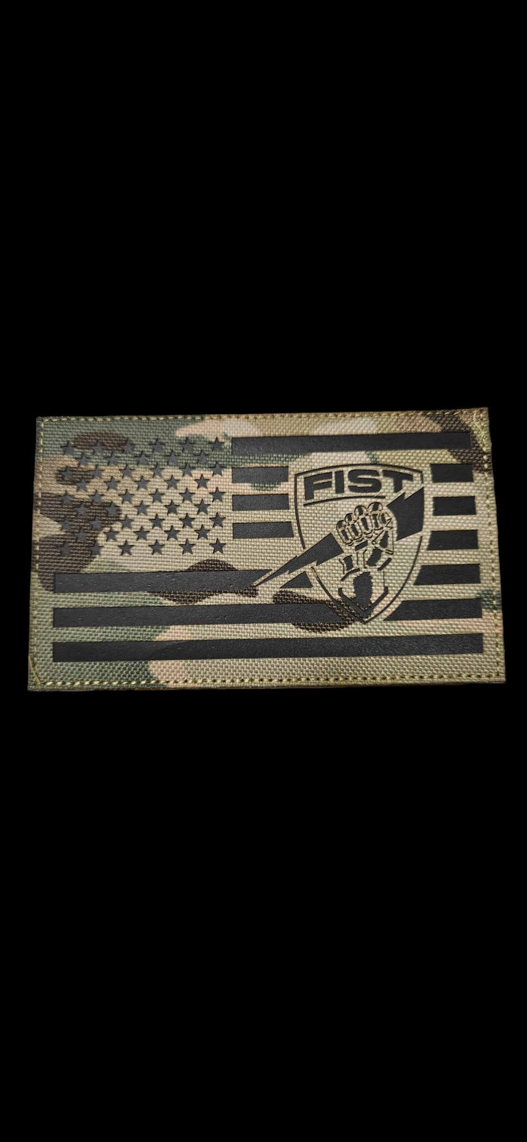 American flag fist shield ir patch 3.25" – TIME ON TARGET